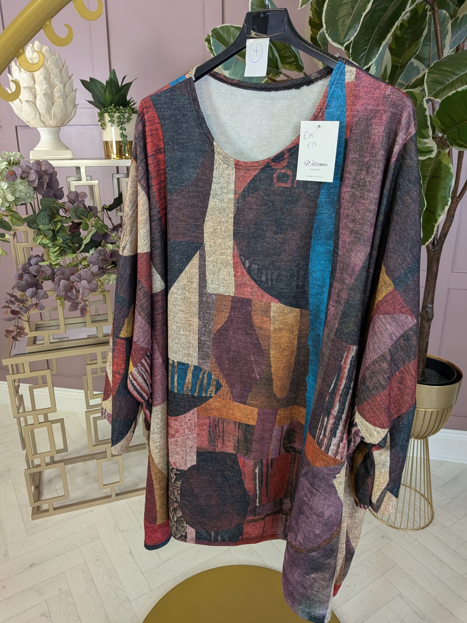 Berry Mosaic Swing Tunic | Michelle’s Curvy Boutique